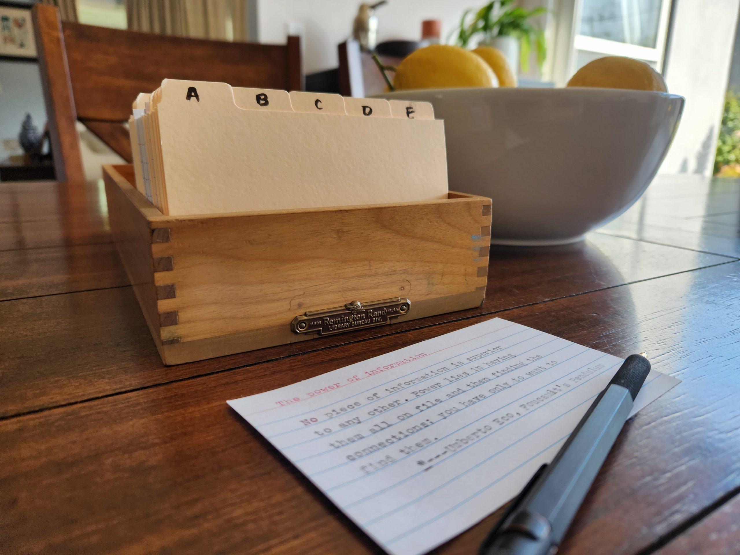 Vintage desktop Remington Rand 10 5/8 inch card index for 3 x 5″ cards ...